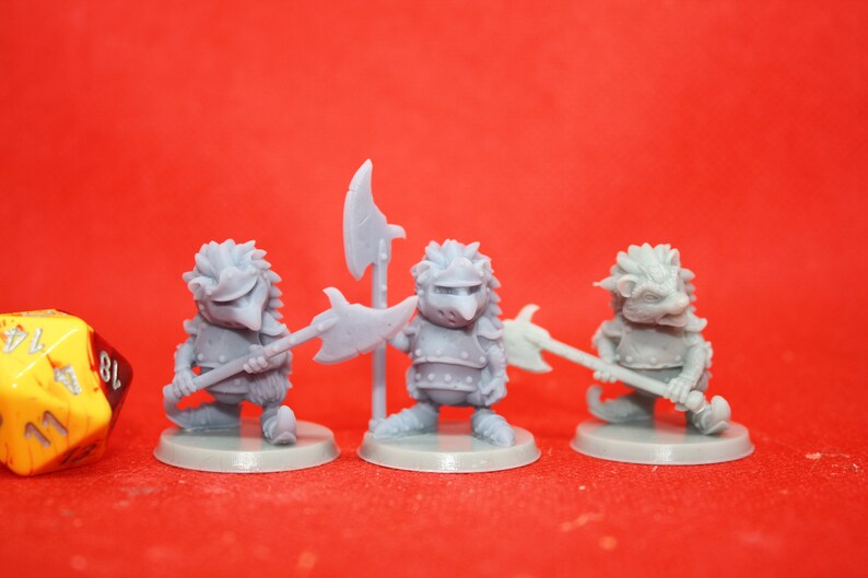 28mm Hedgehog With Halberds Miniatures Set of 3 for Dungeons | Etsy