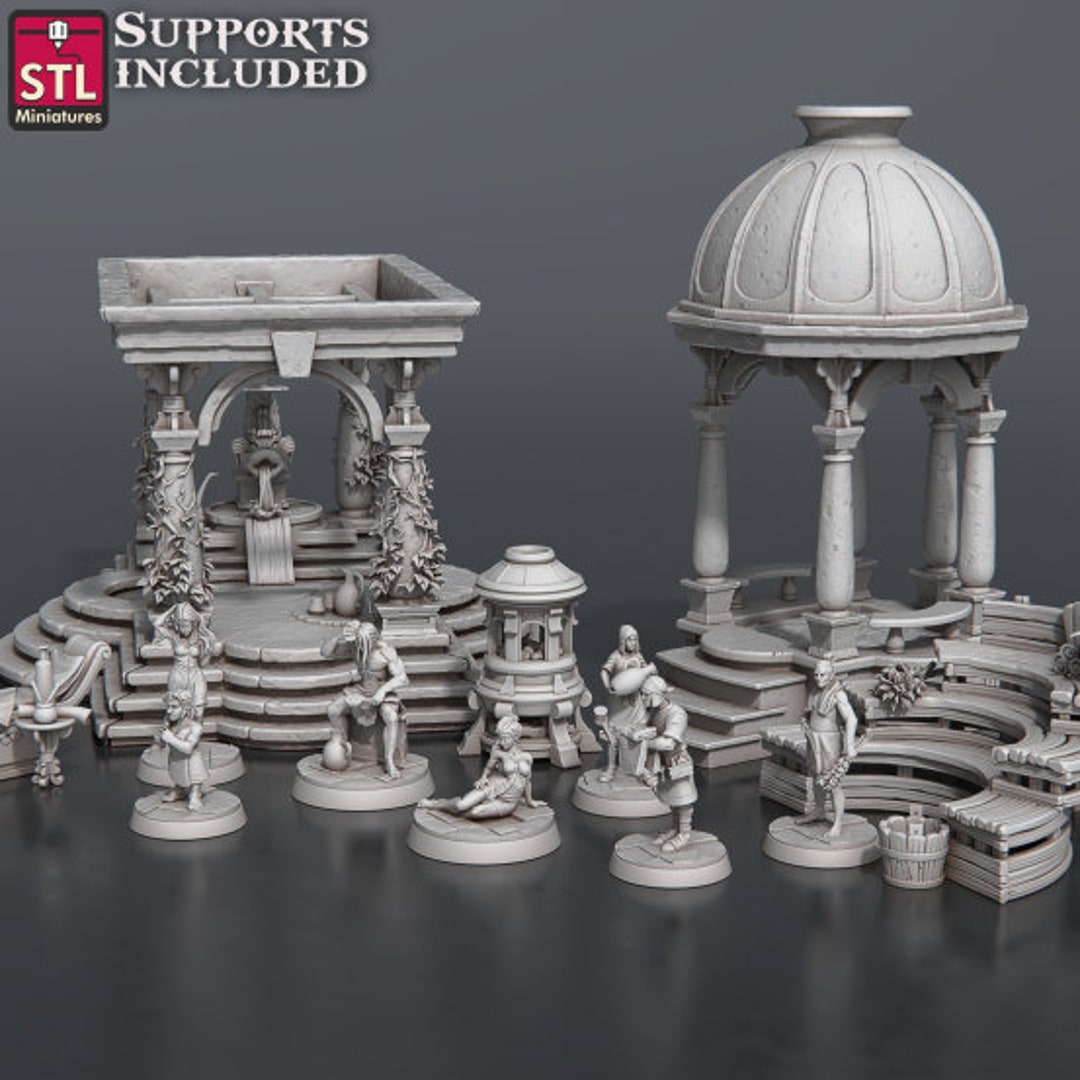 The Bath House Set Fantasy Props Dungeons and Dragons, Pathfinder ...
