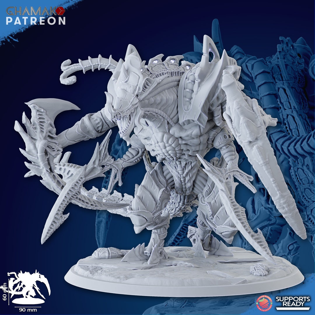 Revenger Alpha 90mm Base Space Bugs Nids 3D Printed 32 MM Scale ...