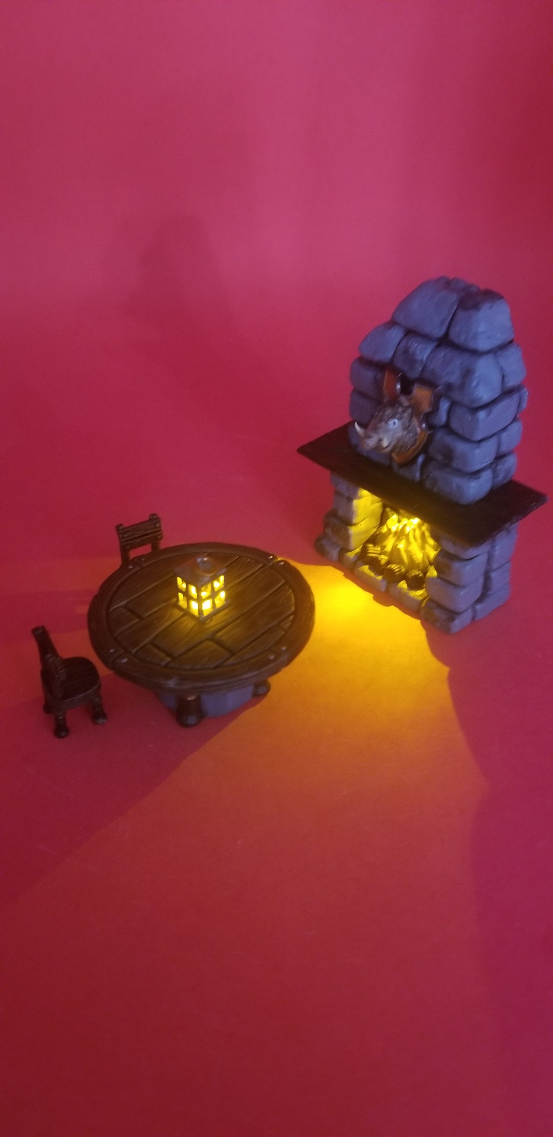 LED Light up Table and Fireplace Set for Dungeons and Dragons ...