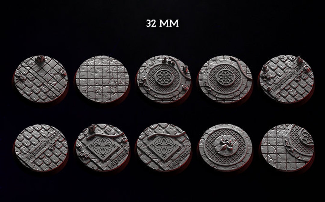 32mm on Blessed Ground Bases, Set of 10, Table Top Gaming, RPG ...