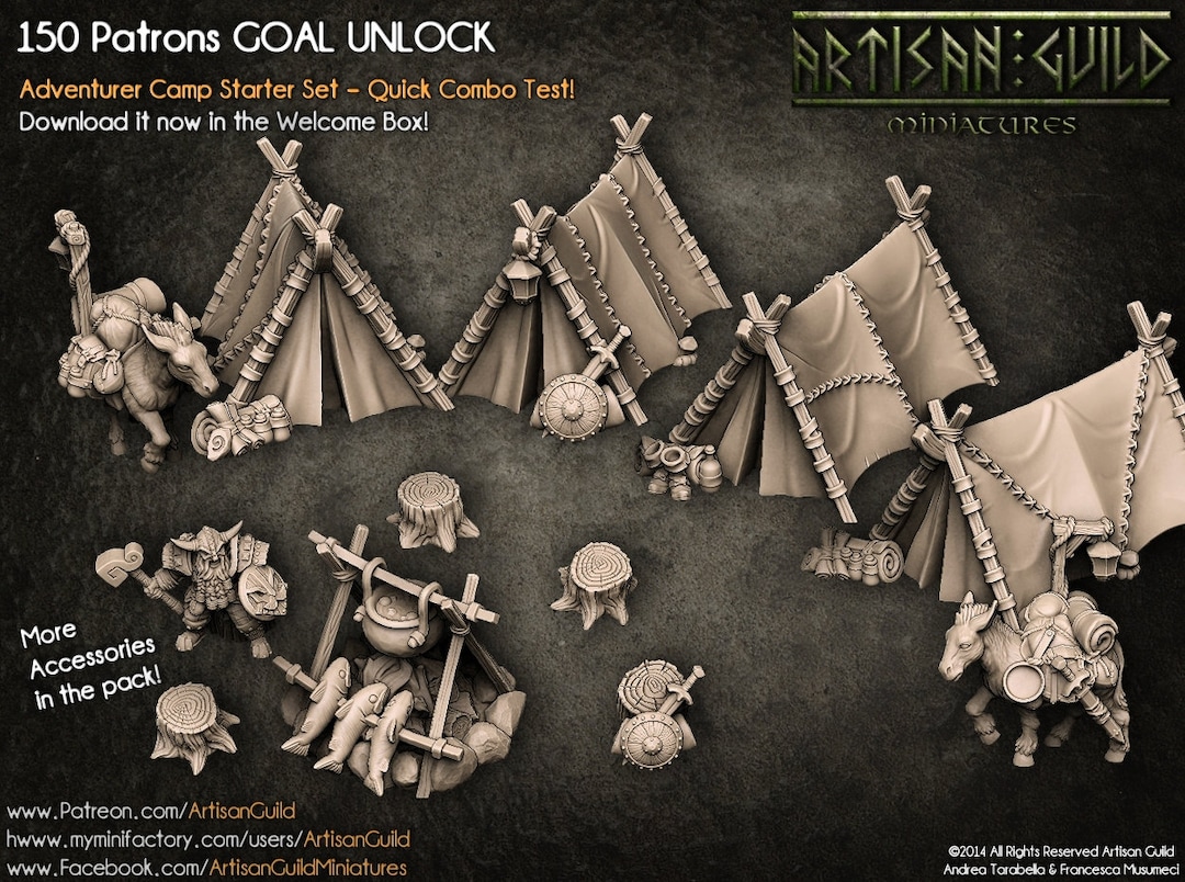 Adventurers' Camp Terrain- RPG Minis for Dungeons & Dragons, Pathfinder ...