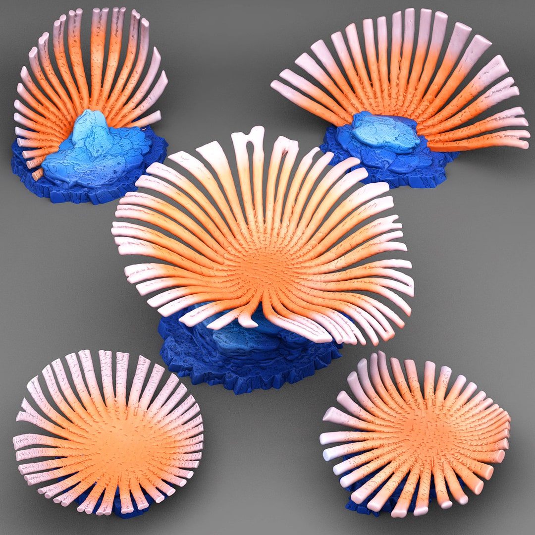 Seafan Coral Terrain Set of 5 Dungeons and Dragons, Pathfinder ...