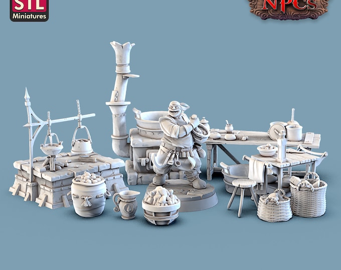 Fantasy Npcs Props Cook Set Dungeons and Dragons Pathfinder - Etsy