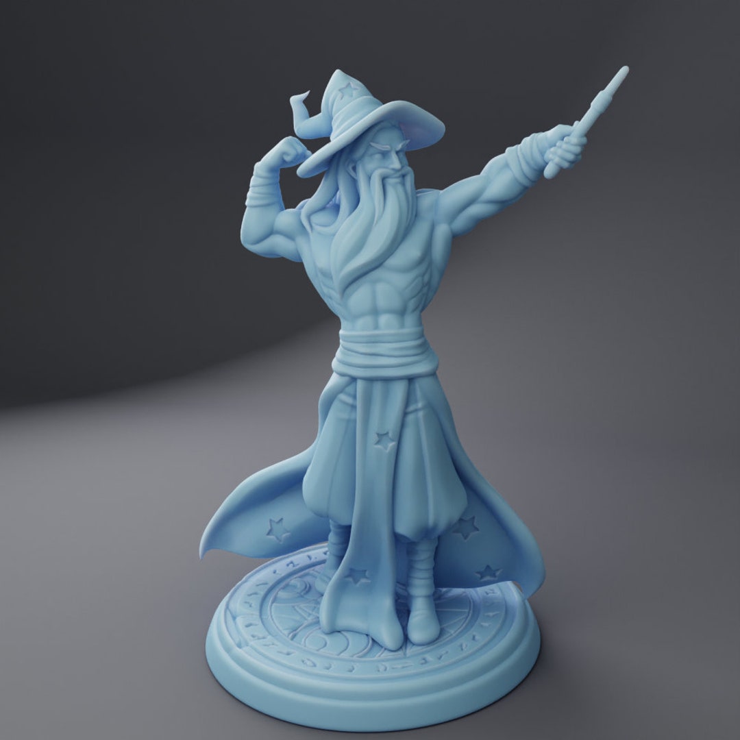 Brent the Buff Wizard 32mm Dungeon and Dragons, Pathfinder, Role ...