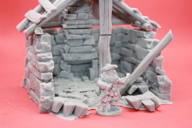 Stone Shack Ruin Resin Printed Dungeons and Dragons - Etsy