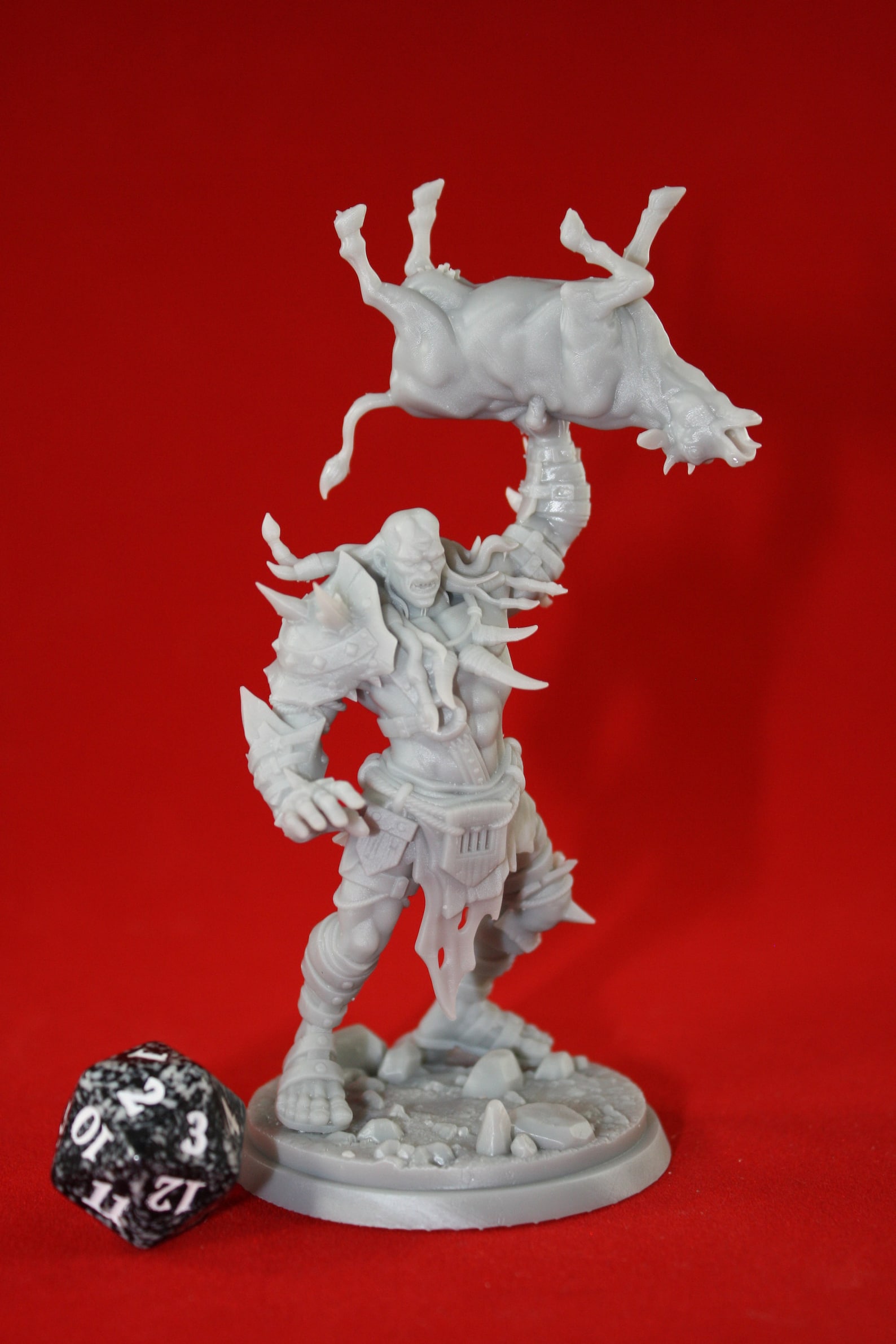 Giant Tossing a Cow Miniature NPC Dungeons and Dragons - Etsy