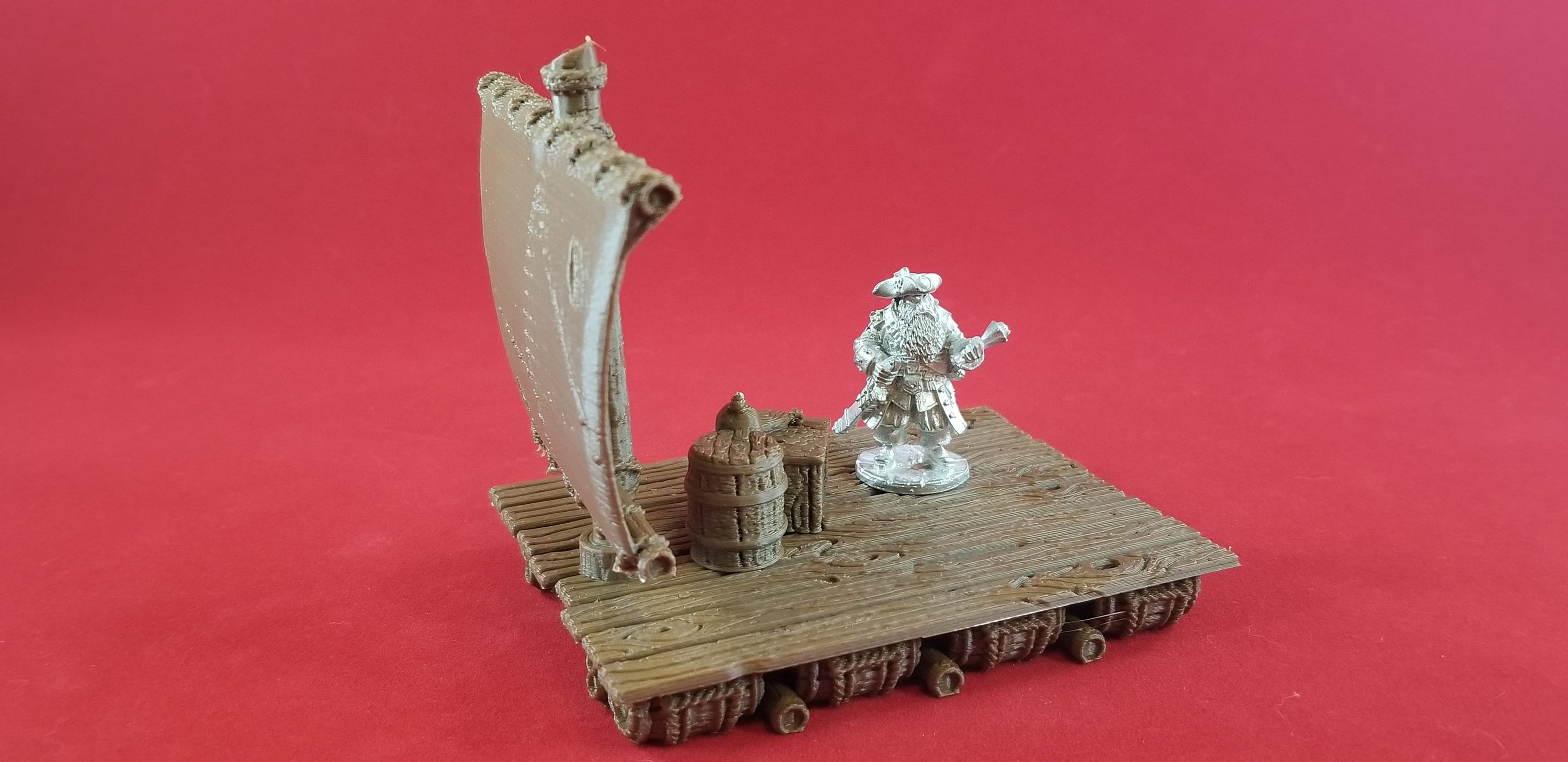 Pirate Raft River Raft Barrel Raft Wargames Tabletop Scenery - Etsy Polska