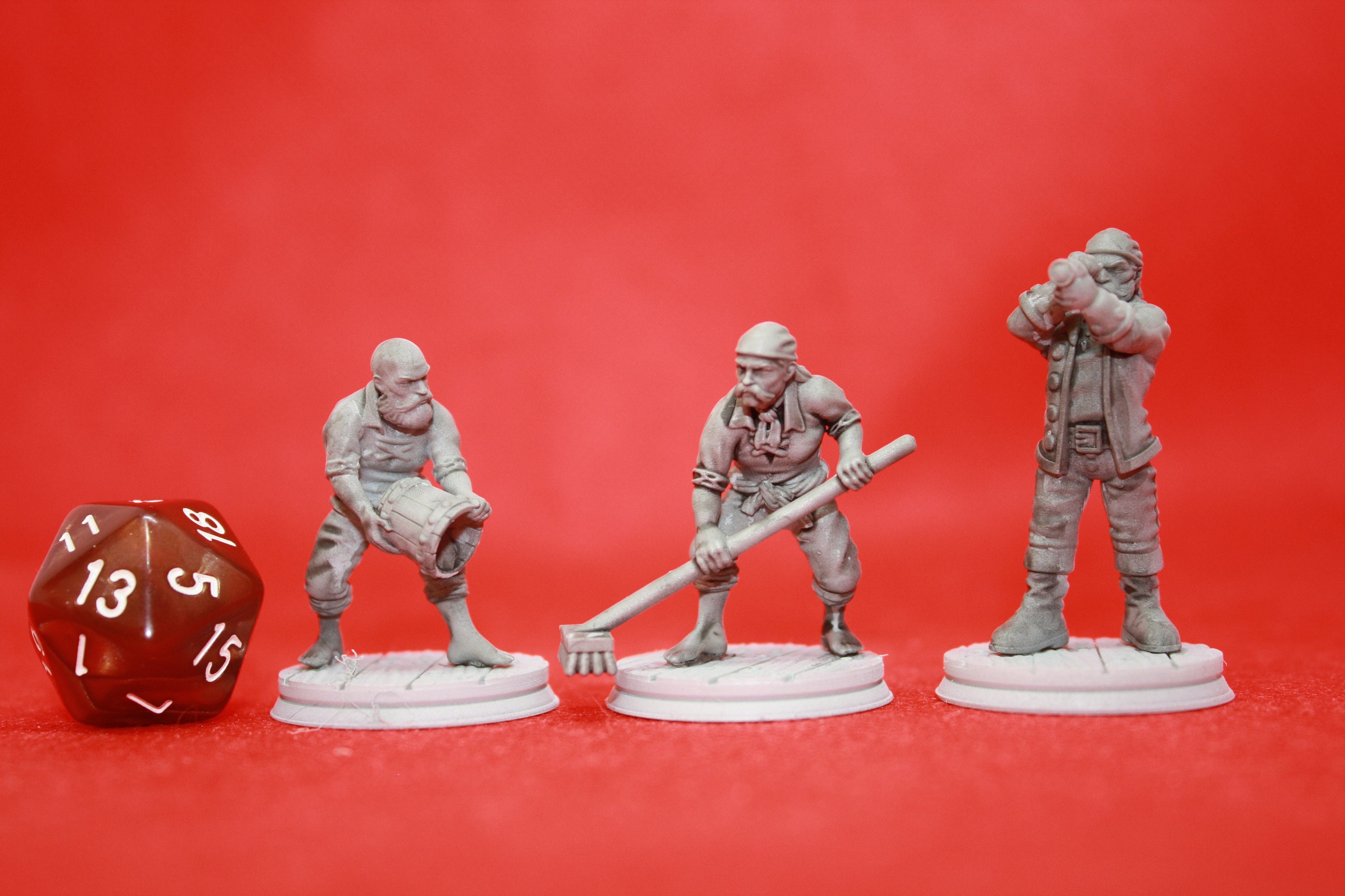 Deck Crew Pirates Set of 3 32mm/28mm Miniature Dungeons and - Etsy Sweden