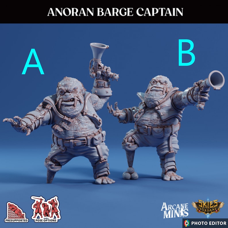 Anoran Barge Captain Resin Miniature – Toad Folk D&D, Spelljammer - Etsy