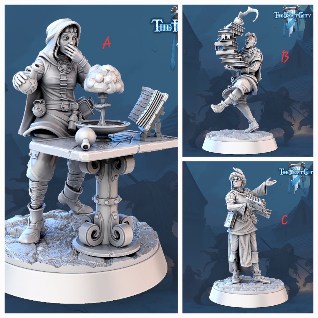 The Frost City Mage Apprentice Miniature NPC Dungeons and Dragons ...