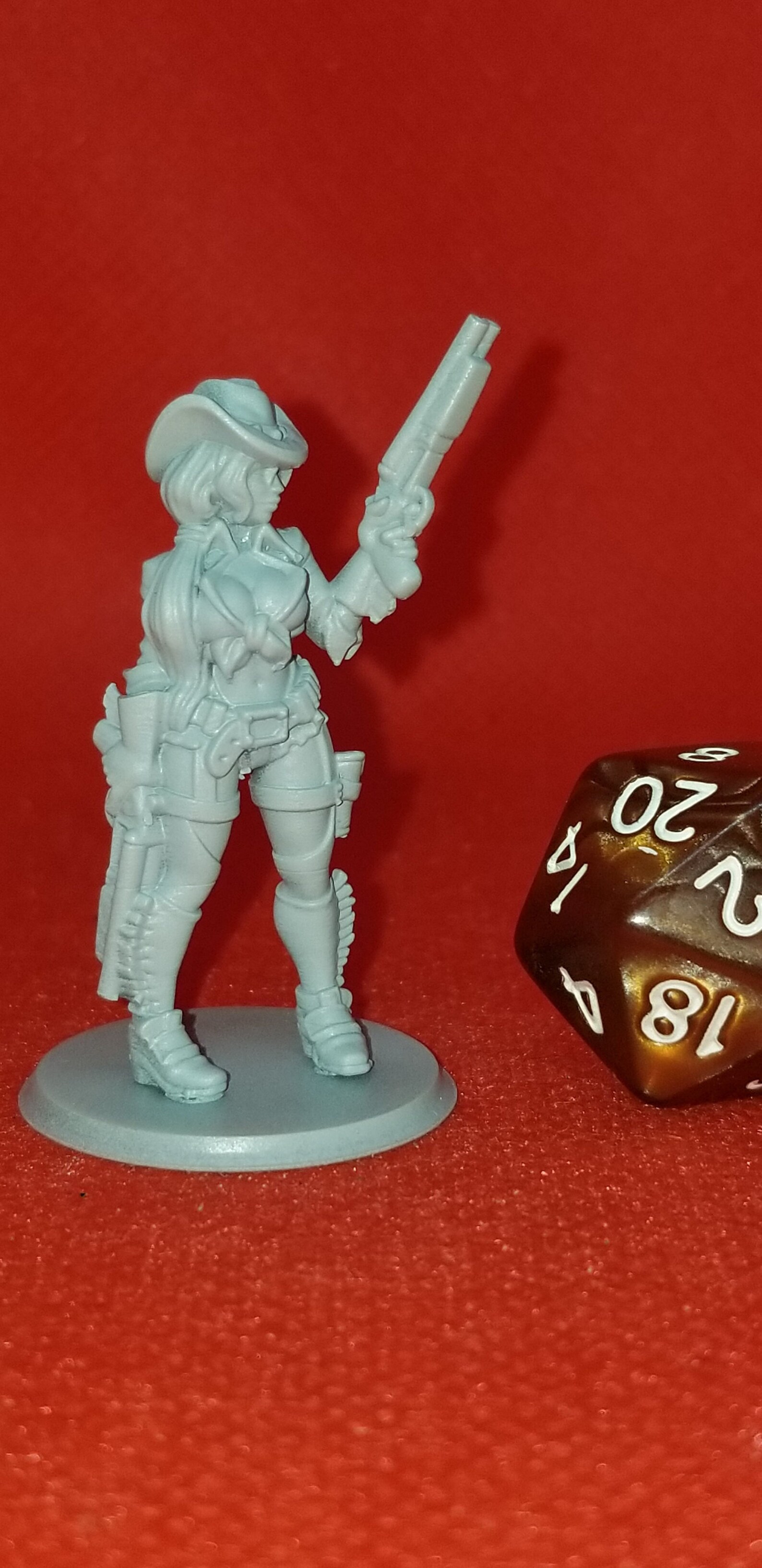 Irvina the Sexy Cowgirl Pinup, 32mm Irvina Resin Miniature - for D&D ...