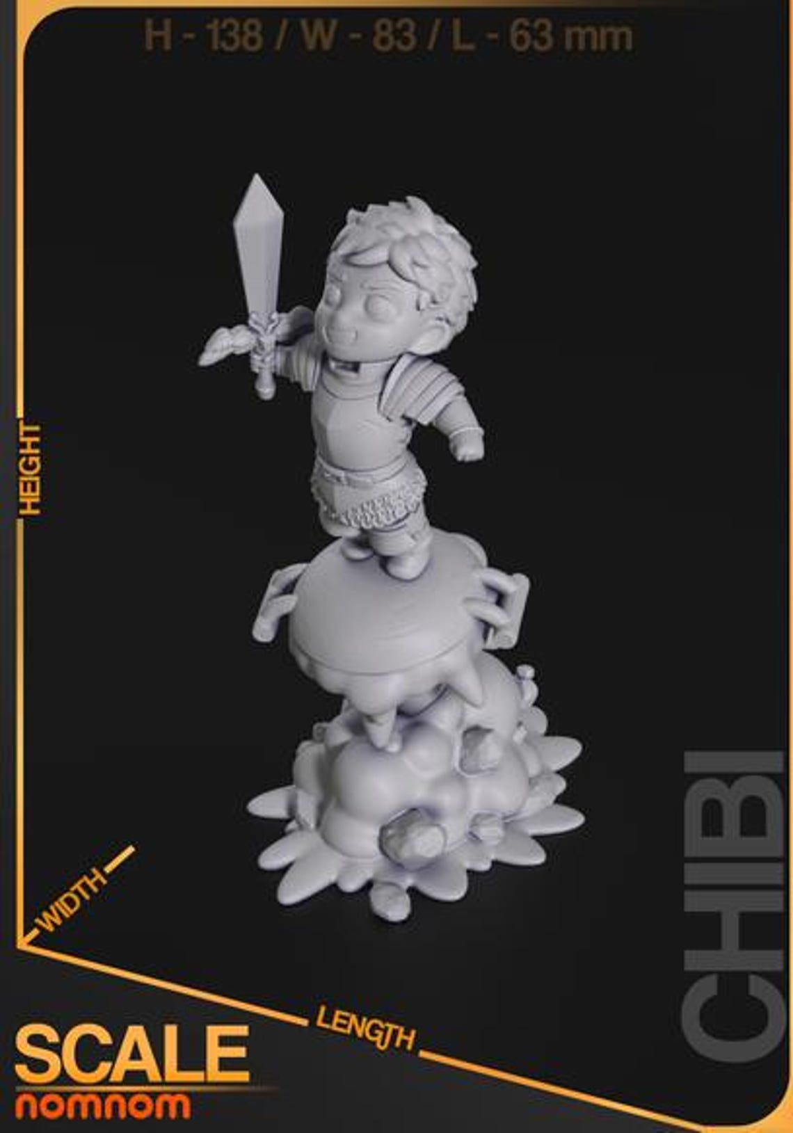 Chibi Laios Touden the From Anime Delicious in Dungeon Meshi Printed ...