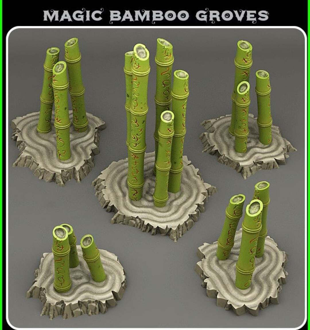 Magic Bamboo Groves Plant Terrain Set of 5 Dungeons and Dragons ...