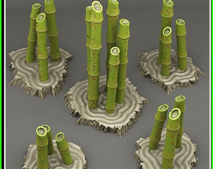 Magic Bamboo Groves Plant Terrain Set of 5 Dungeons and Dragons ...