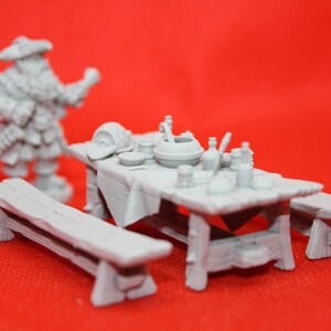 Food Table Set Dungeons and Dragons, Pathfinder, Tabletop Gaming 28mm ...