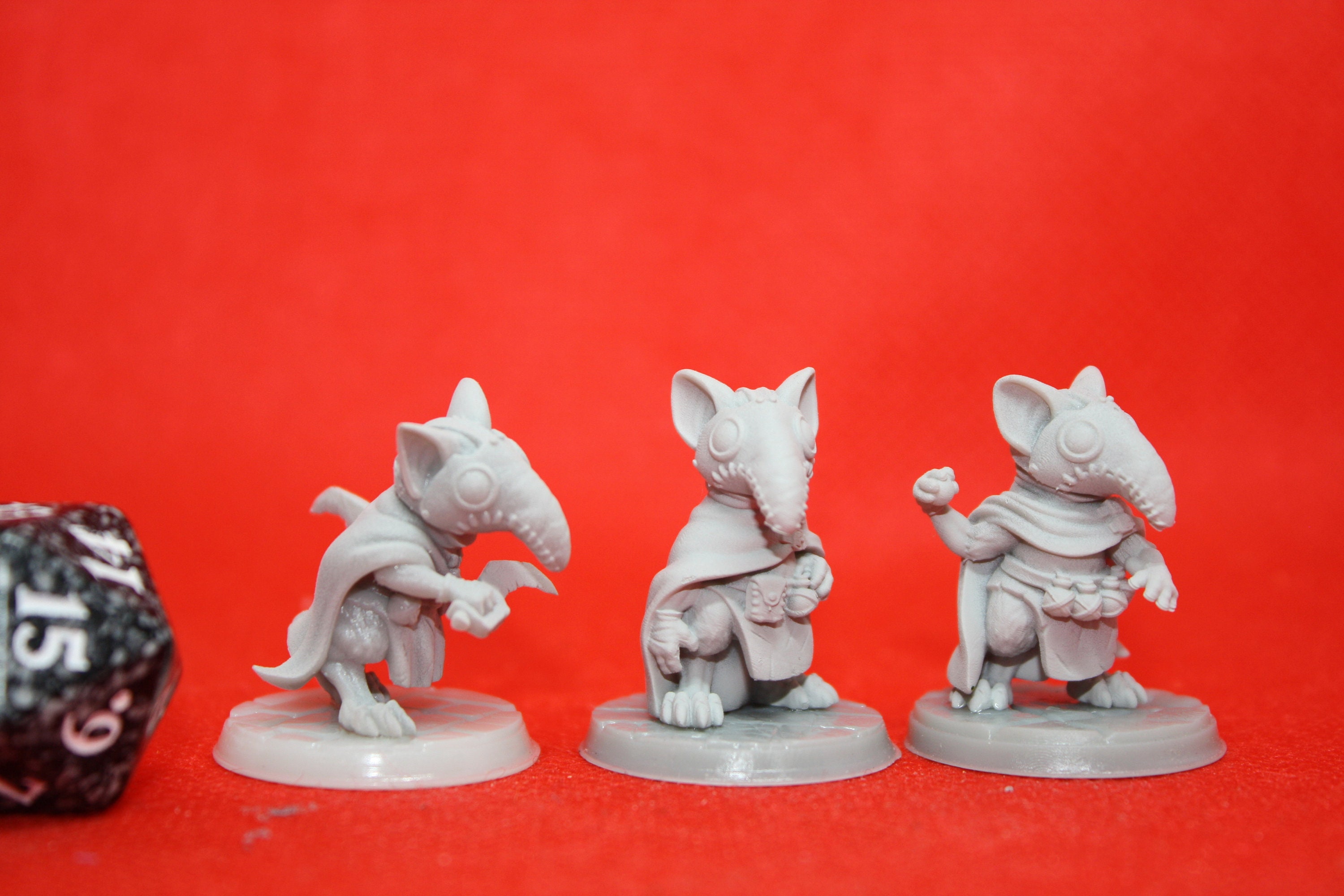 28mm Mousling Plague Doctors Miniatures Set of 3 for Dungeons | Etsy