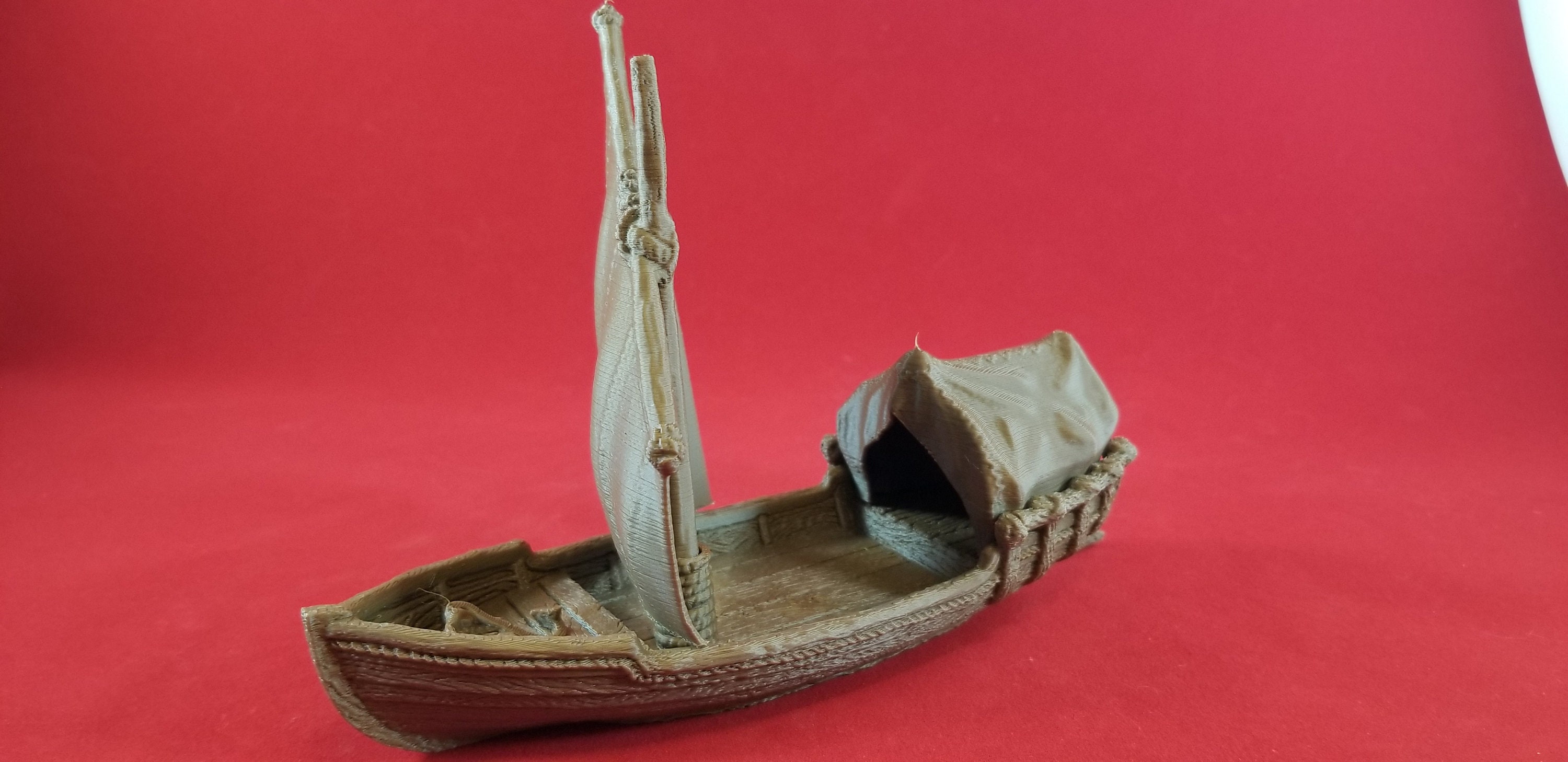 Modular Skiff Boat/ship Dnd Boat Wargames Tabletop Scenery 3D Printed ...
