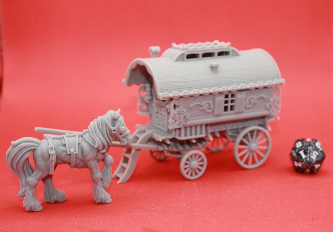 Gypsy Caravan Wagon and Gypsies Tale of Two Cities 28mm dnd - Etsy