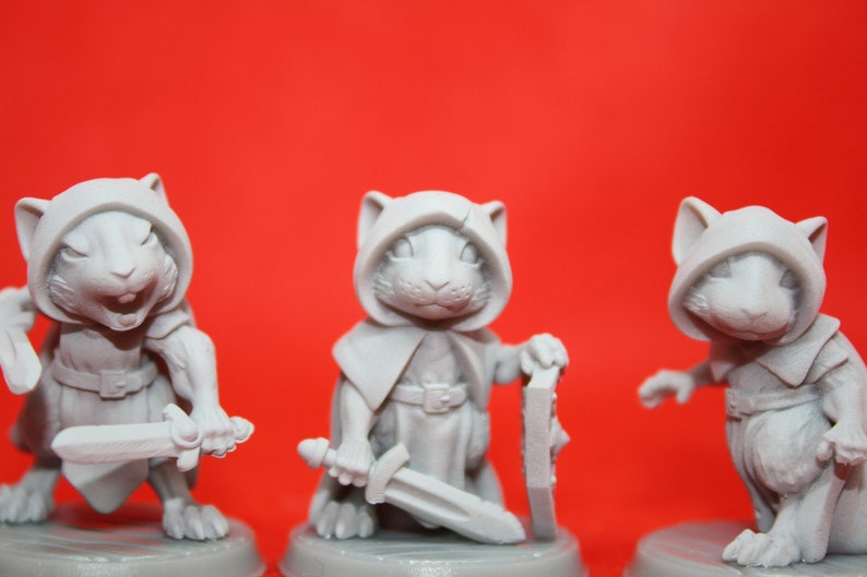 28mm Mousling Rangers Miniatures Set of 3 for Dungeons and Dragons ...