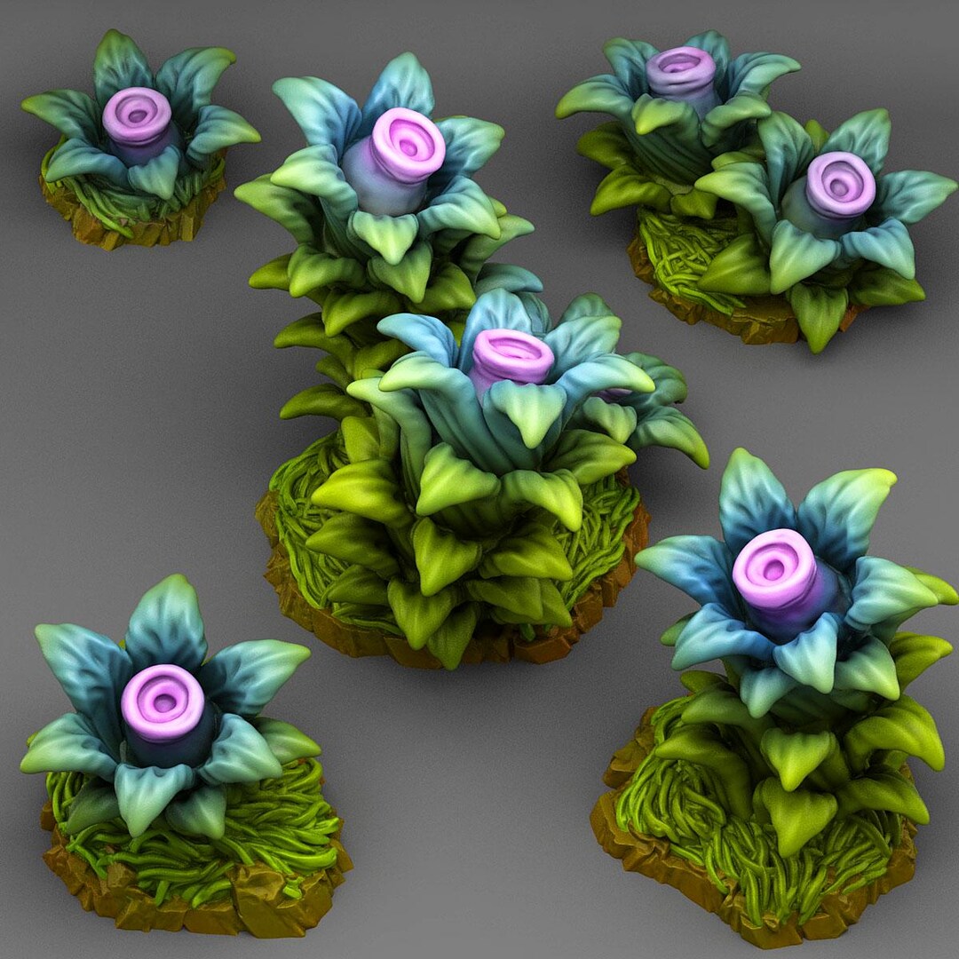 Resin Dangerous Night Plants Terrain Set, Dungeons and Dragons ...
