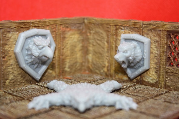 Owlbear Rug and Trophy Heads 32mm/28mm Miniature for D&D - Etsy