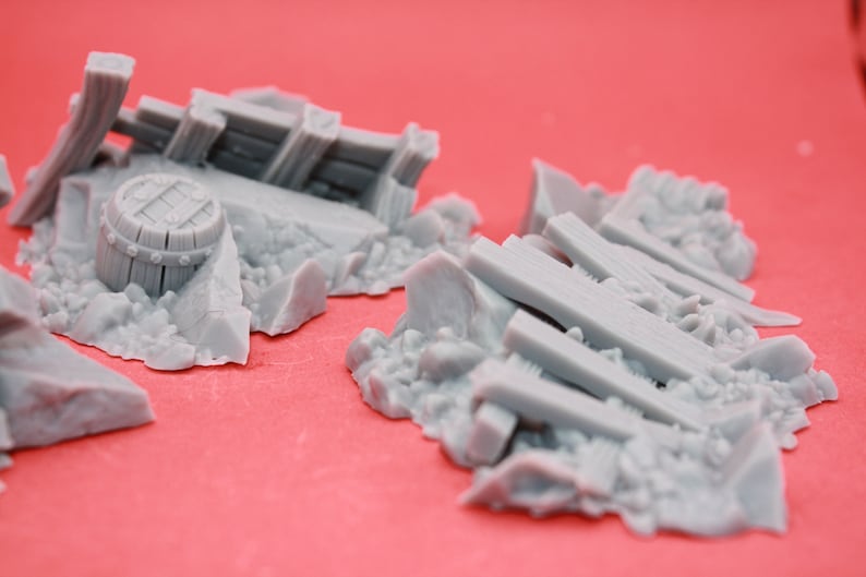 Urban Rubble Piles, Resin 28mm Tabletop Terrain (set of 6) - Etsy
