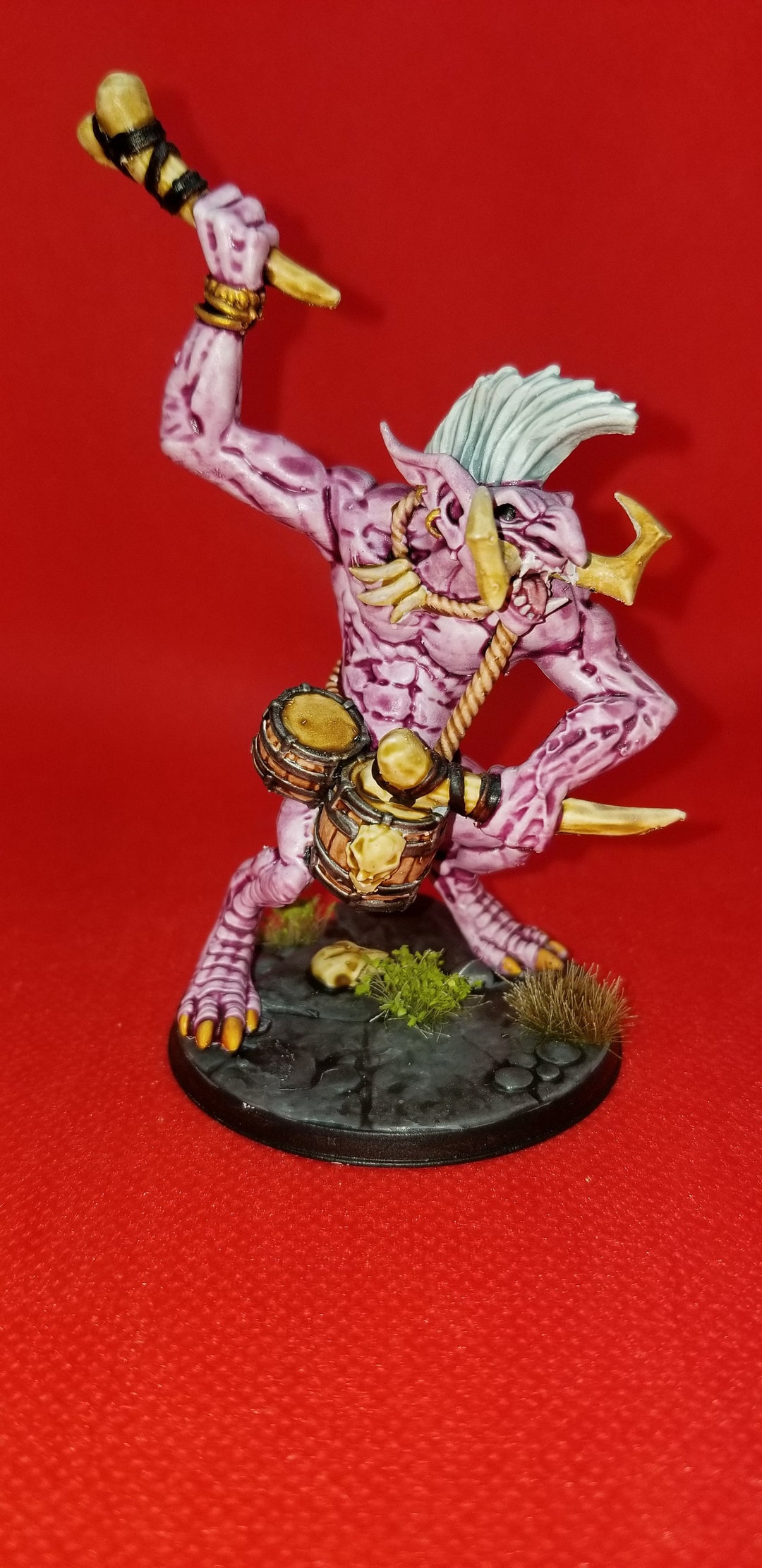 Rumpu the Troll Drummer, Troll Resin Miniature for D&D Dungeons and ...