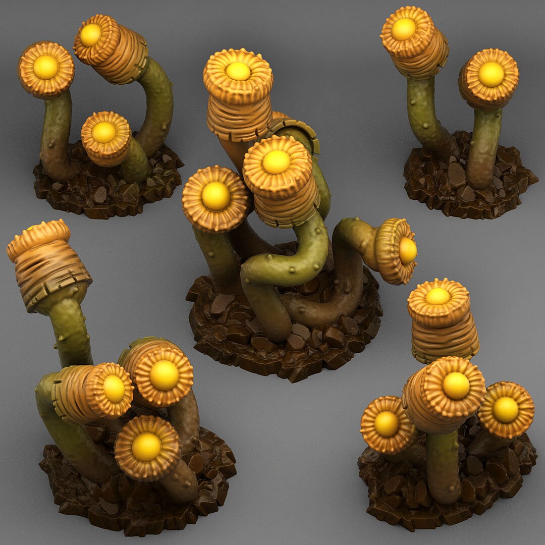 Luminous Plants Terrain Set of 5 Dungeons and Dragons, Pathfinder ...