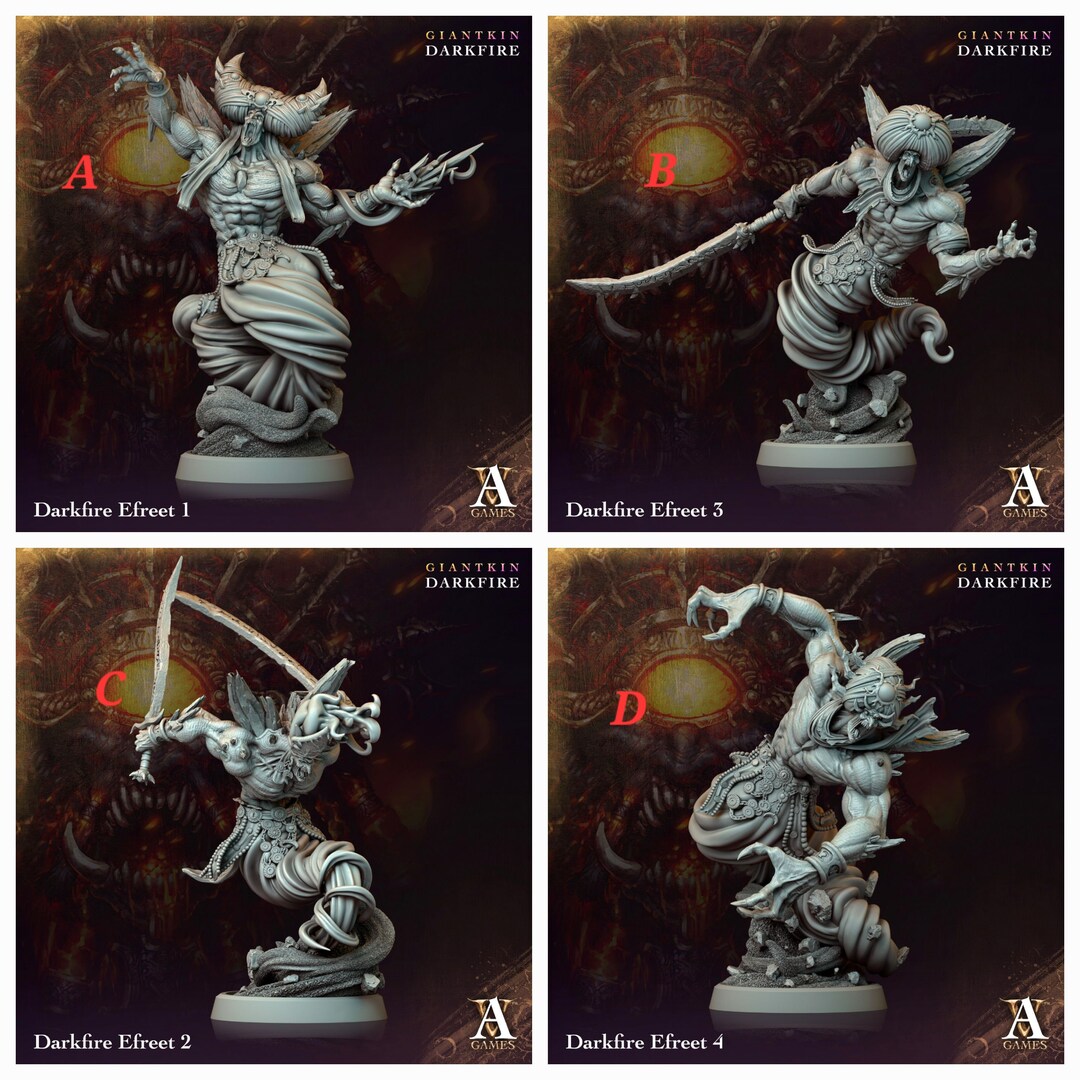 Darkfire Imp - 25mm Base- 4 Poses • 3D Printed Fantasy Miniature • D&D ...