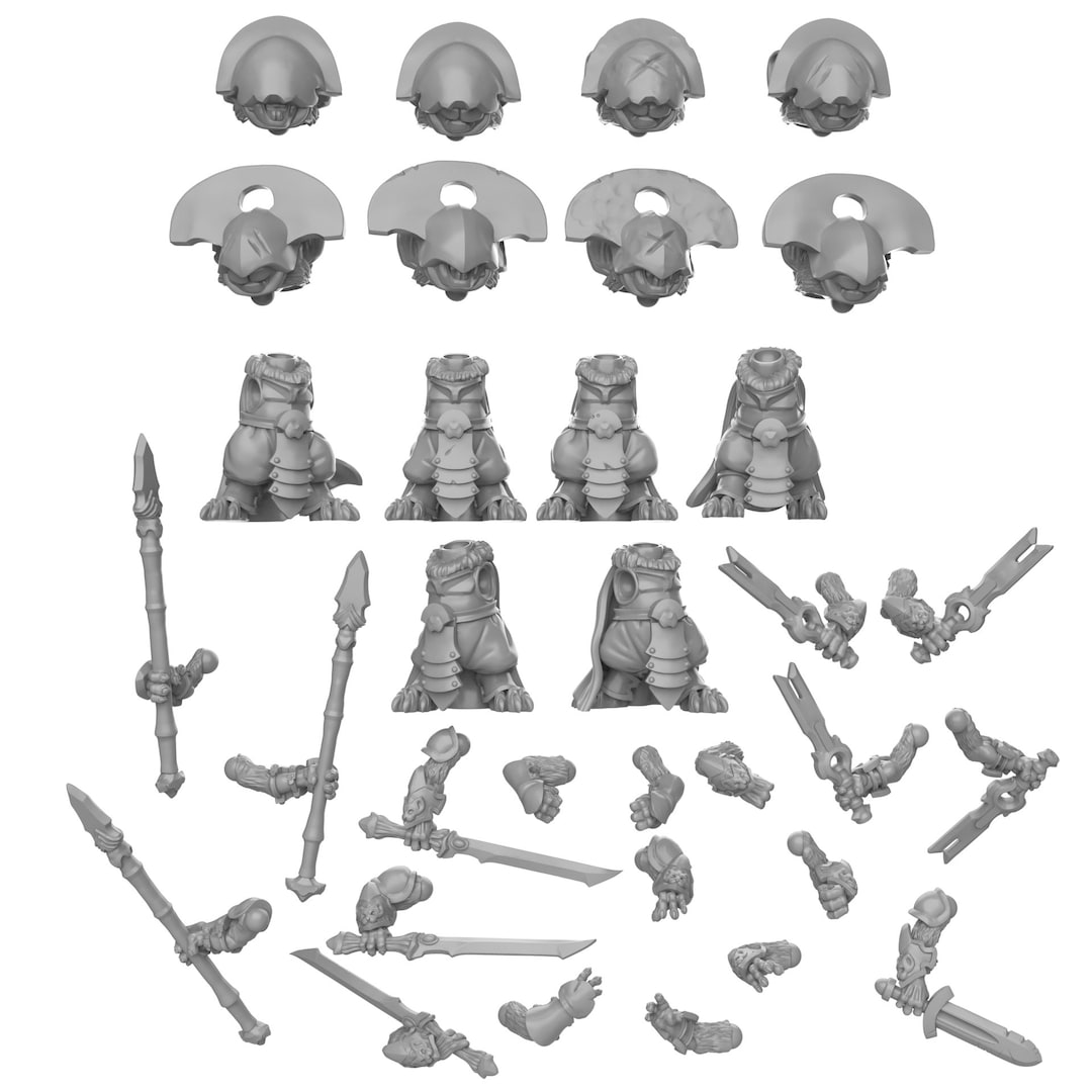 Modular 28mm Mousling Cultist Miniatures Set of 6 for Dungeons and ...