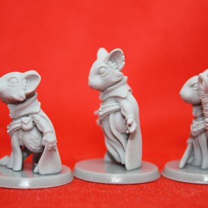 28mm Mousling Sorcerer Miniatures Set of 3 for Dungeons and Dragons ...