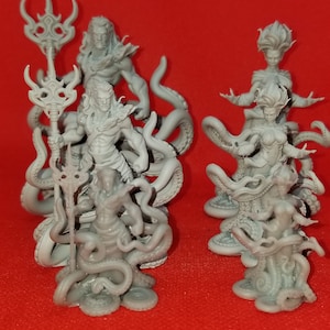 Cecaelia, Male and Female Resin Miniature - for D&D Dungeons and ...