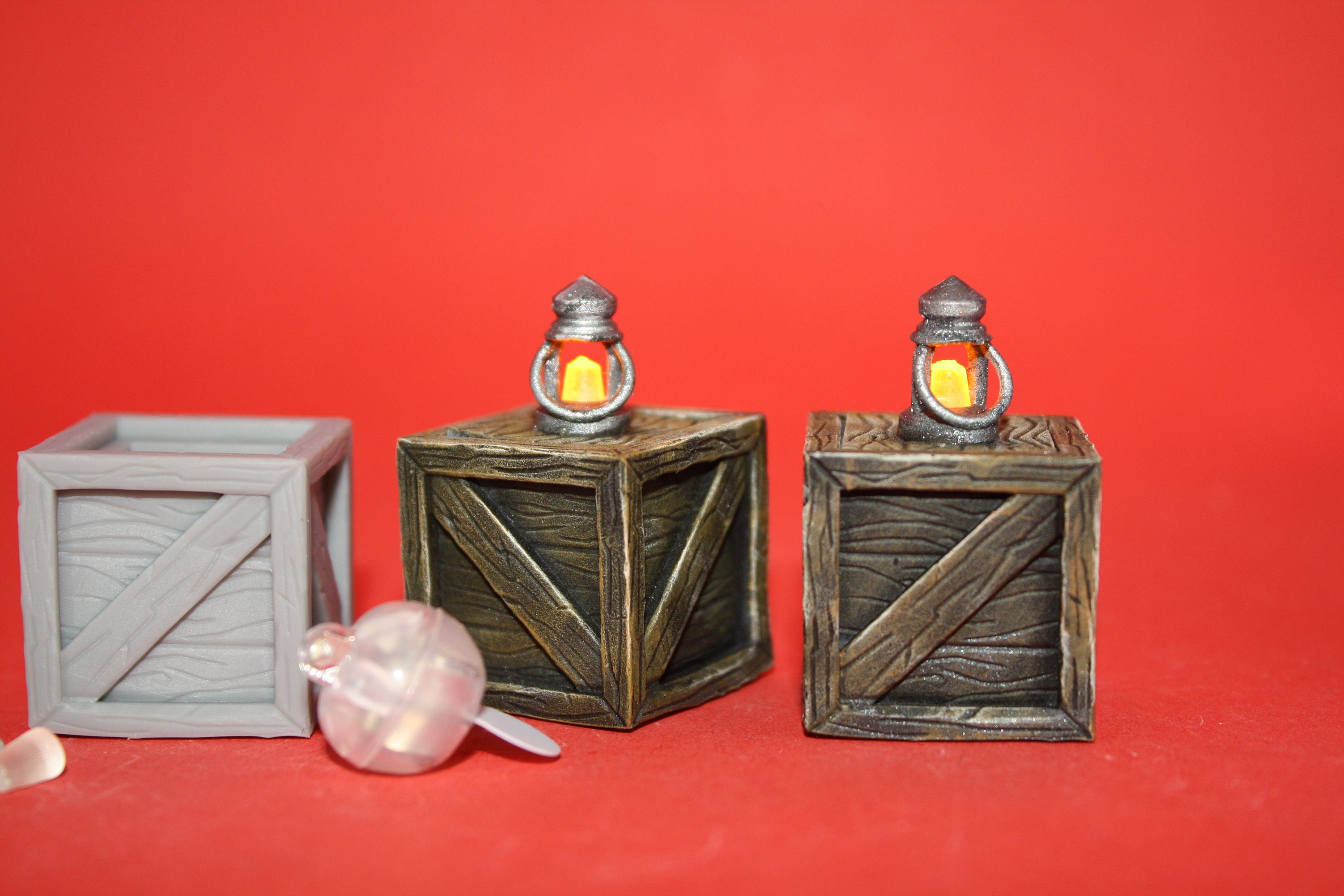 LED Light up Lantern Crates Set of 3 for Dungeons and Dragons - Etsy