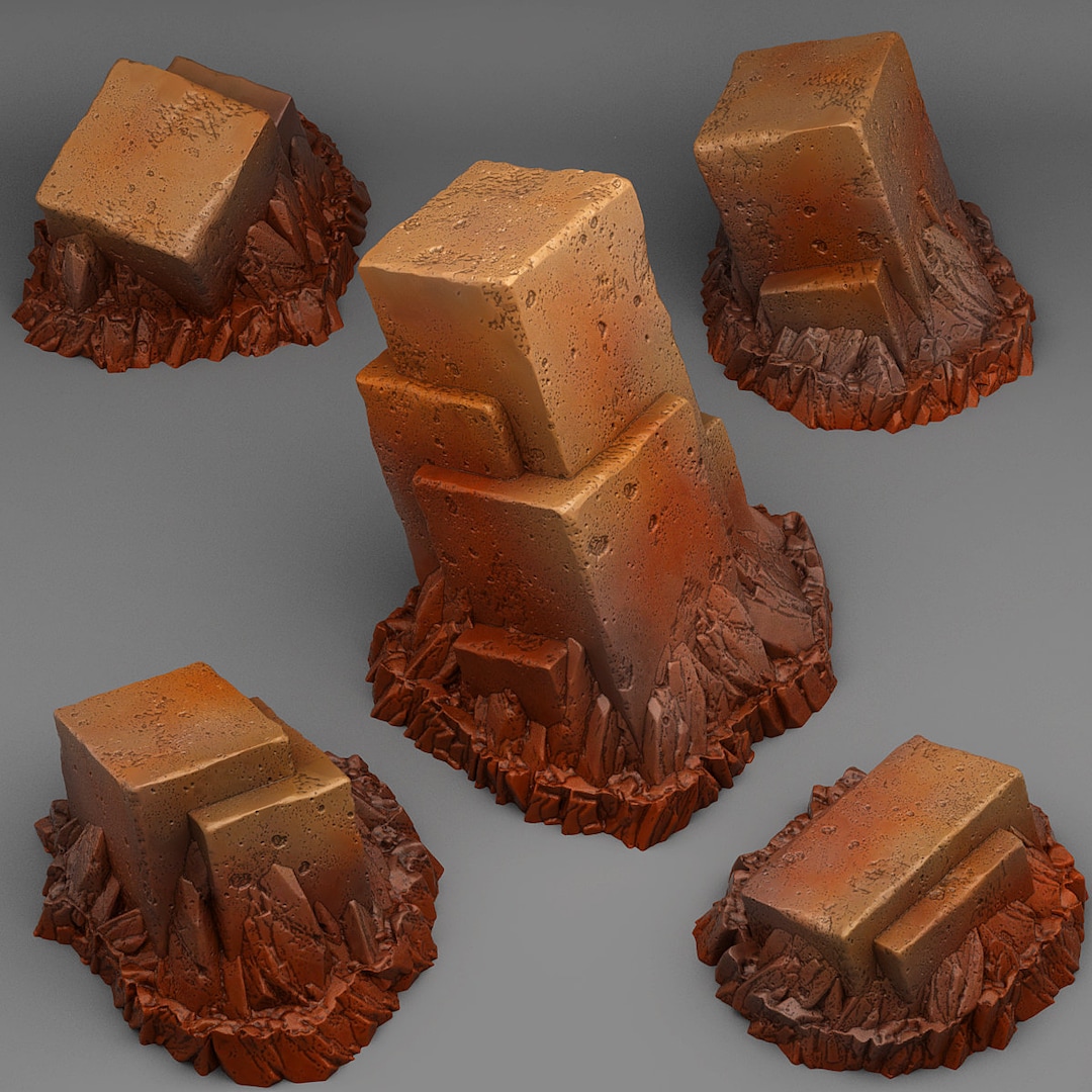 Sugarcube Pillars Terrain Set of 5 Dungeons and Dragons, Pathfinder ...