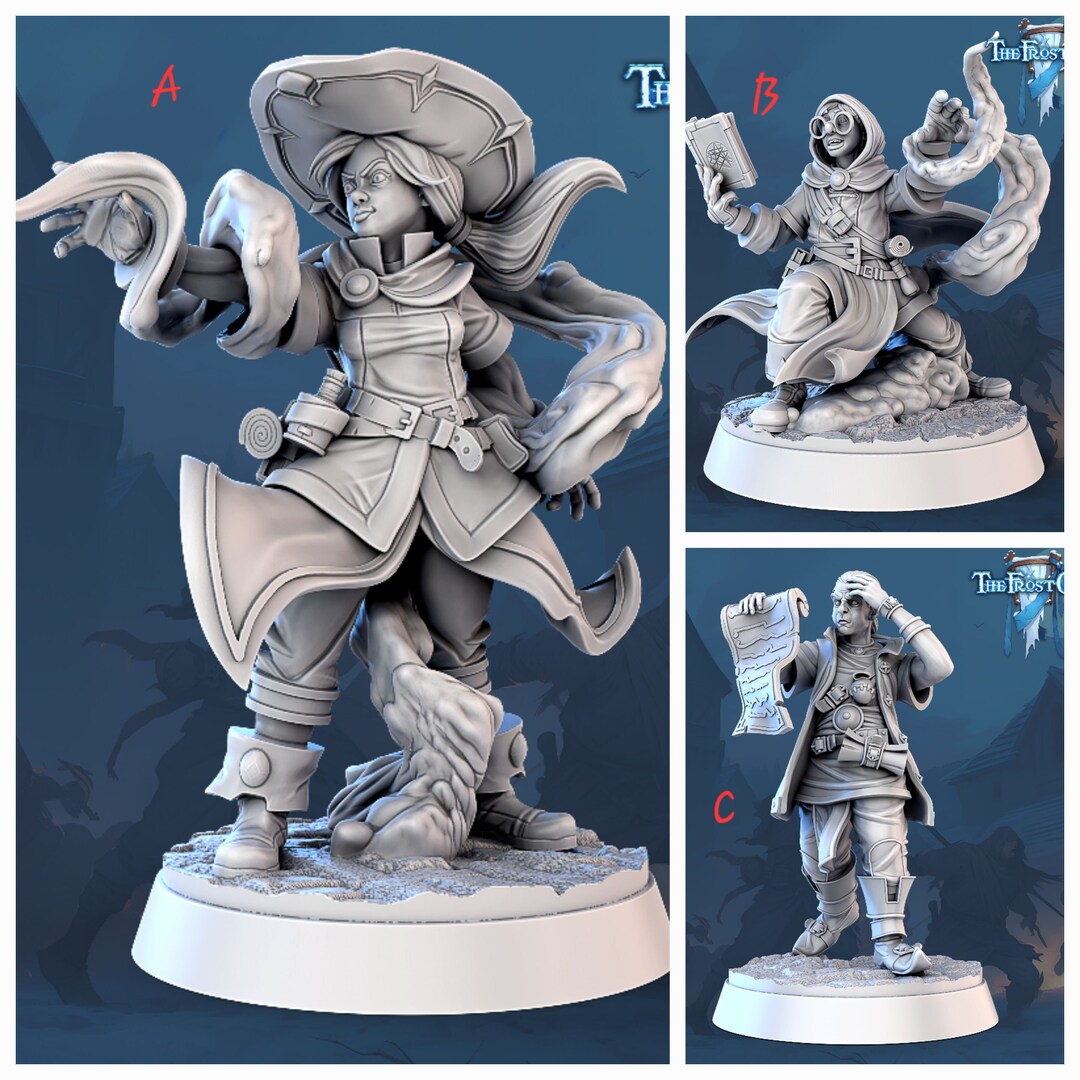 The Frost City Mage Apprentice Miniature NPC Dungeons and Dragons ...
