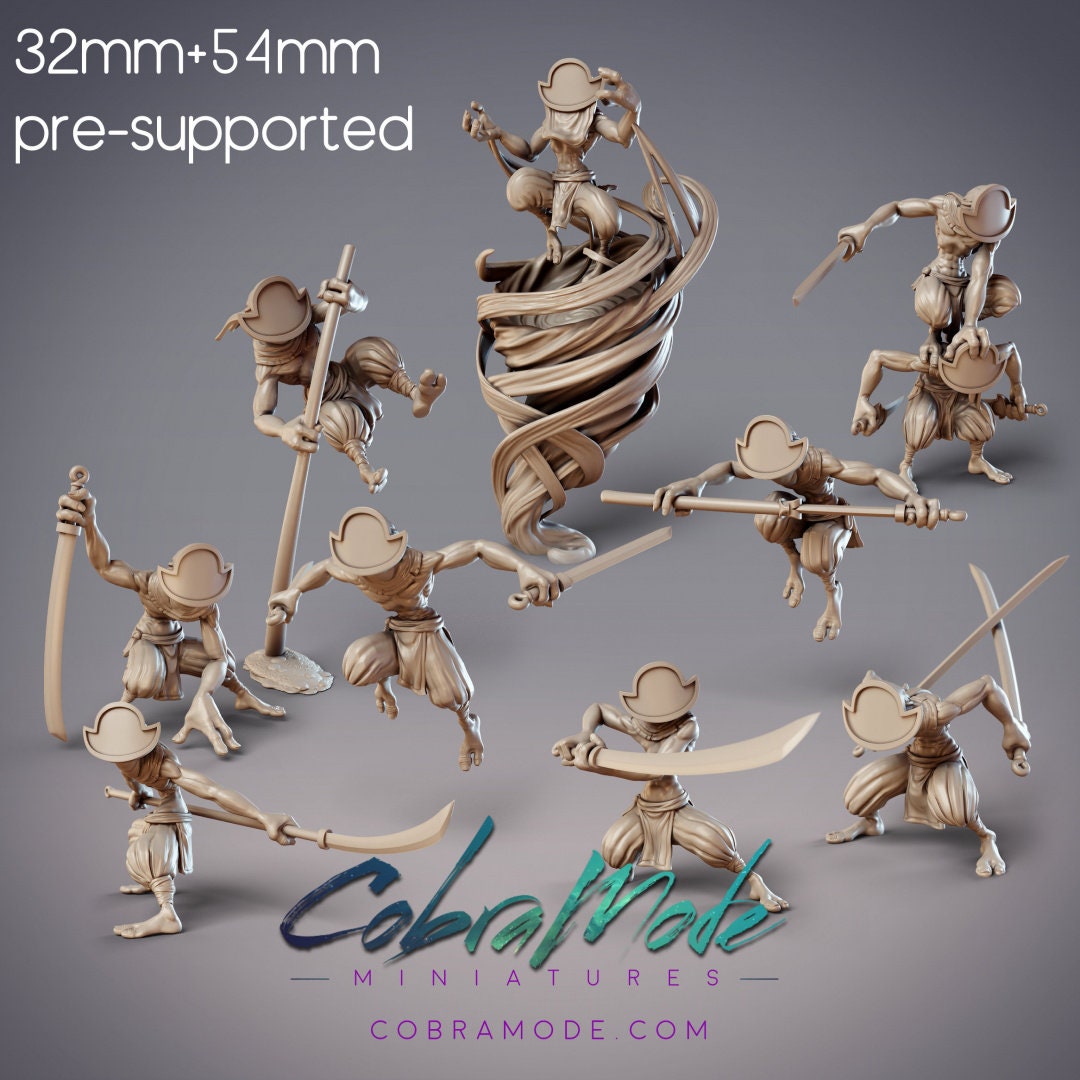 Nemesis 3-12 Ninja Minions Set of 10 Dungeons and Dragons/ RPG /resin ...