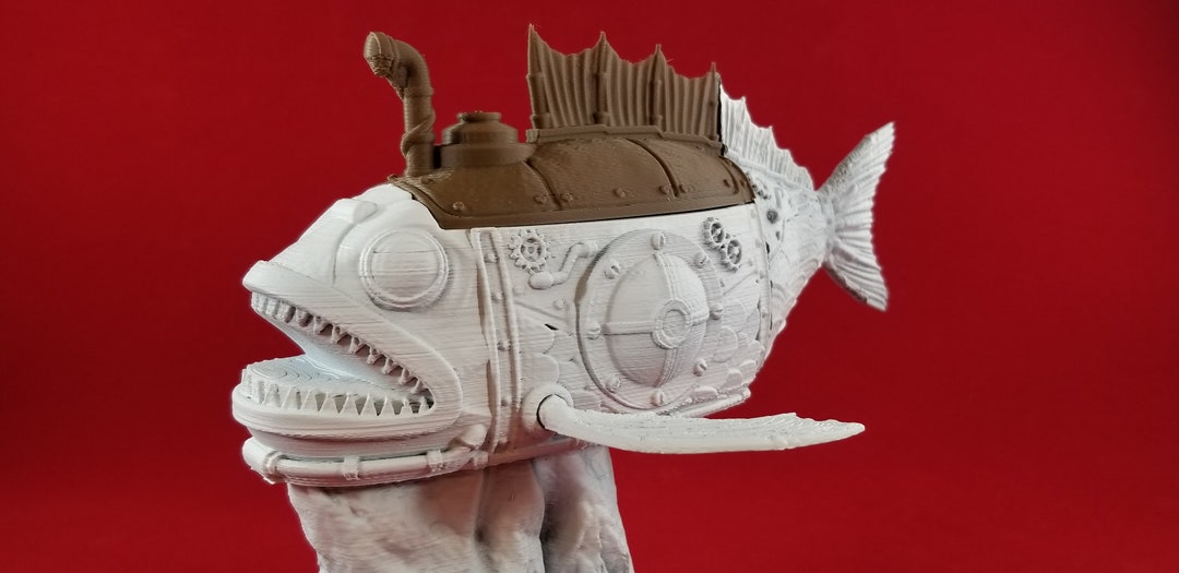 Gnome Fish Submarine Dnd Boat Wargames Tabletop Scenery 3D Printed - Etsy