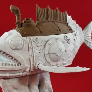 Gnome Fish Submarine Dnd Boat Wargames Tabletop Scenery 3D Printed - Etsy