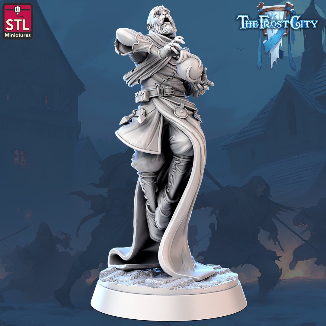 The Frost City Mage Soothsayer Miniature NPC Dungeons and Dragons ...