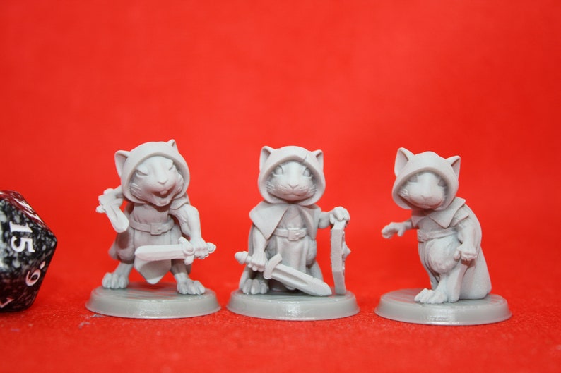 28mm Mousling Rangers Miniatures Set of 3 for Dungeons and Dragons ...