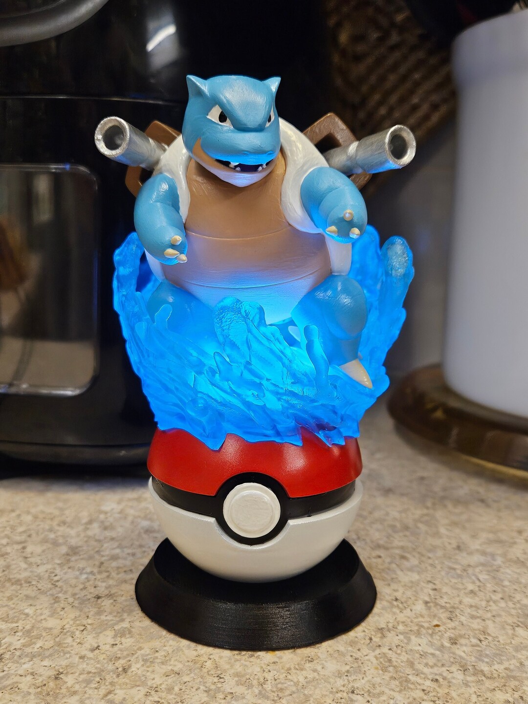 Blastoise on Poke Ball Nightlight USB Pokémon 3D Printed and Hand ...