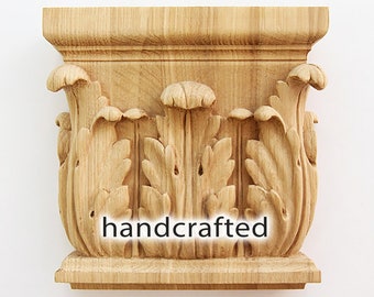 Carved Wood Capital - Etsy