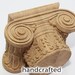 Wood Carved Column Base Oak Round Capital - Etsy