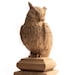 Owl Wood Carving Newel Post Cap With the Owl Statue Interior Wooden ...