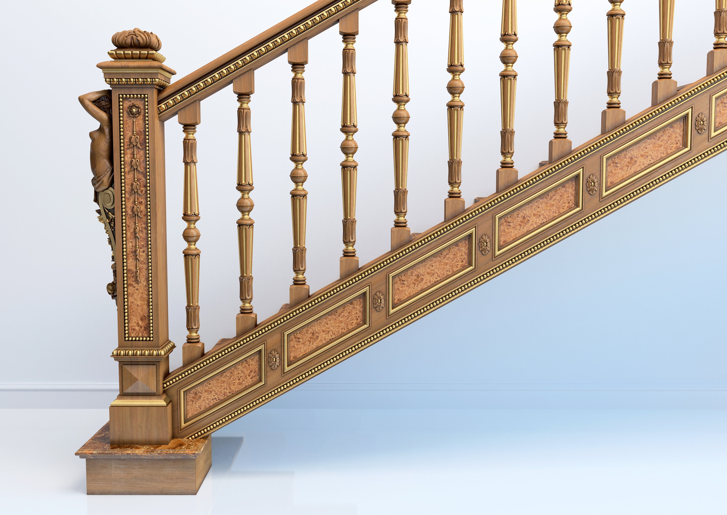 Wood Stair Railing Models