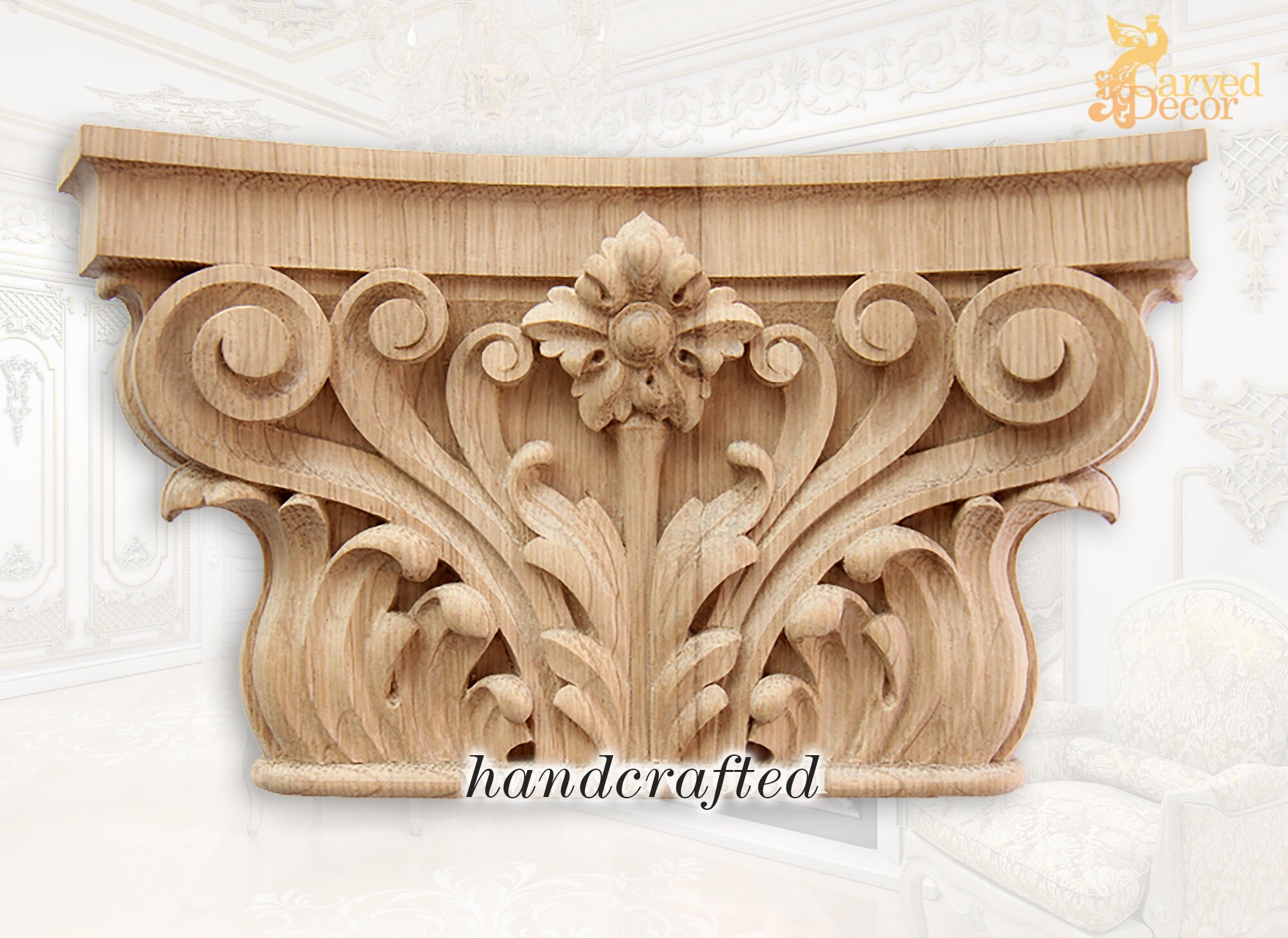 Architectural Wood Column Corinthian Style Capital Perfect | Etsy