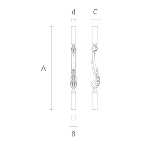 Baroque Antique Wood Baluster 39", Stair Balustrade - Etsy