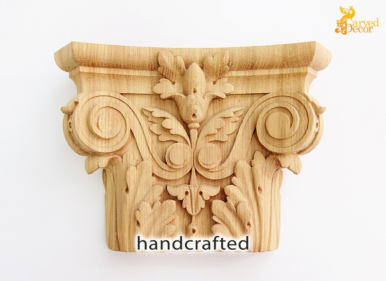 Carved Corithian capital for pilaster Floral corbel with | Etsy