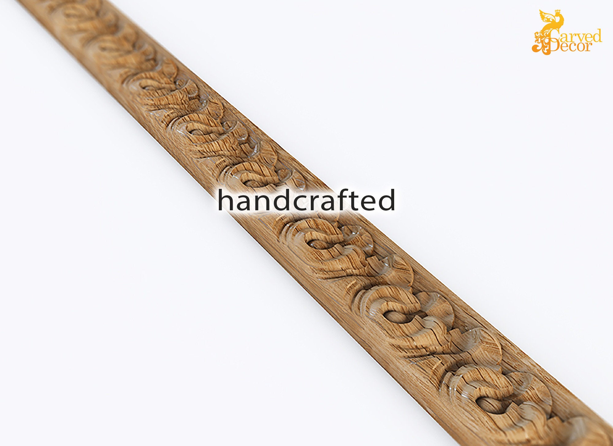 Hand-carved Classical Molding 78 From Oak Wooden Floral - Etsy